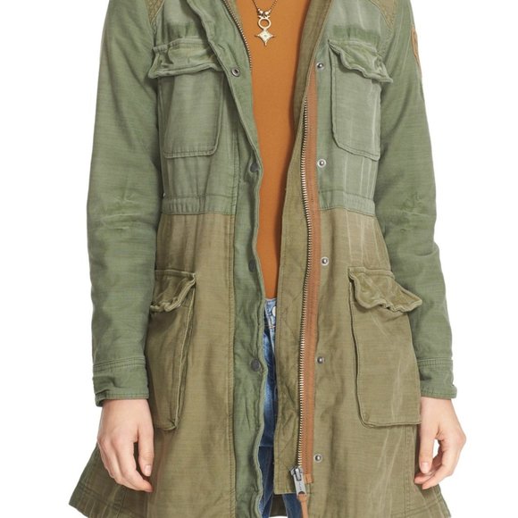 Free People | Jackets & Coats | Free People Color Block Military Cargo ...